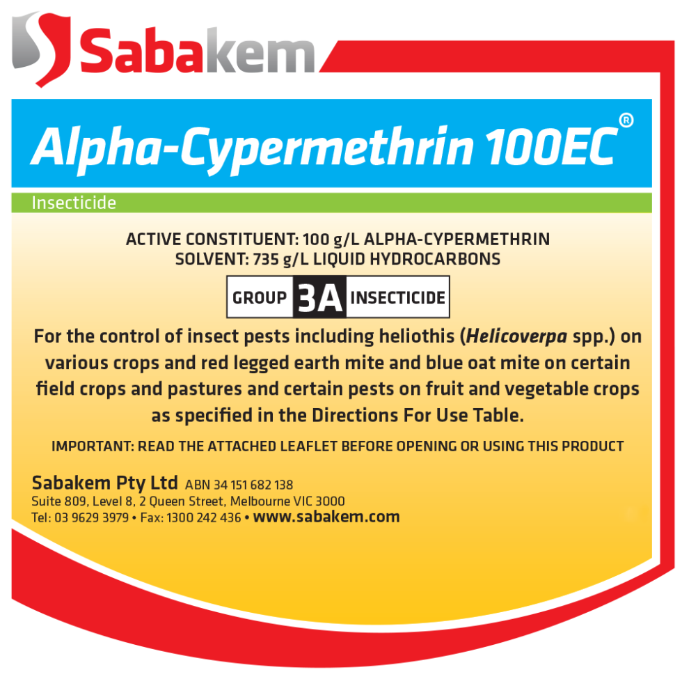 Alpha Cypermethrin 100EC - Sabakem