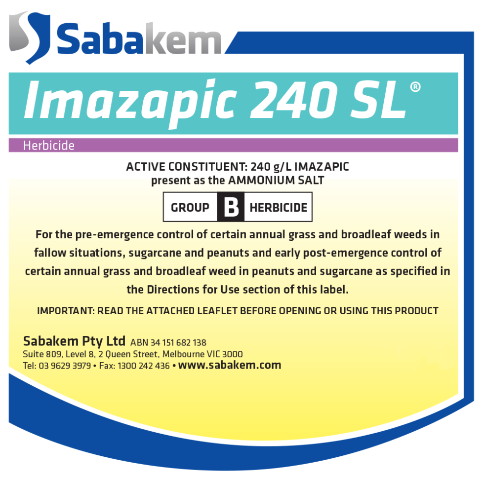 Imazapic 240SL - Sabakem
